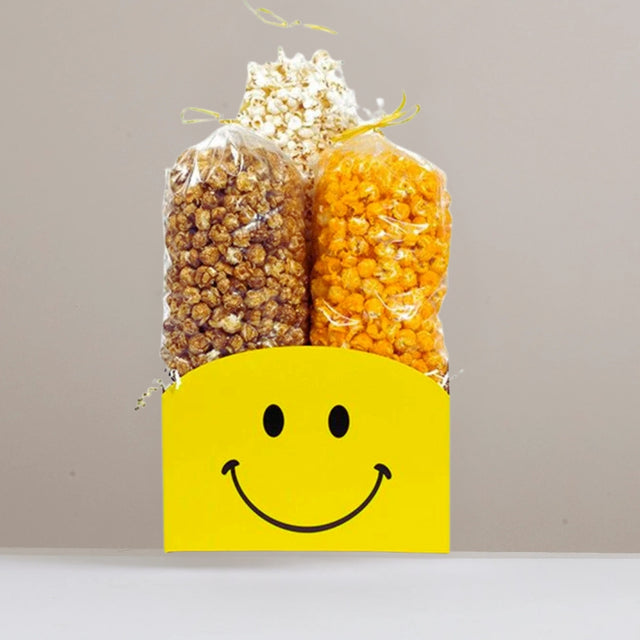 "Smiley Face" Large Gift Basket Box – Del's Popcorn Shop
