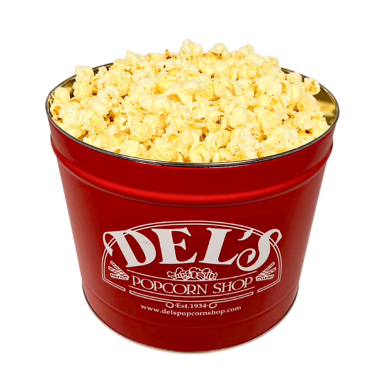 Del's Popcorn Signature 2 Gallon Tin – Del's Popcorn Shop